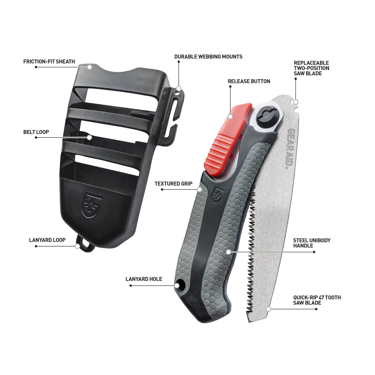 SKARA Camp Saw with Sheath – GEAR AID